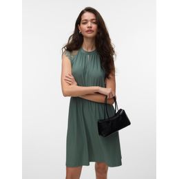 V&eacute;ro Moda Minikleid VERO MODA "VMMILLA SL SHORT LACE DRESS NOOS", Damen, Gr. L, N-Gr, laurel wreath, Jersey, Obermaterial: 95% Polyester, 5% Elasthan, unifarben, kurz, Rundhals, Kleider Minikleid, Materialmix, Spitze