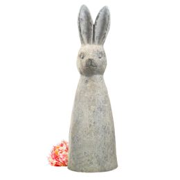 Statue Deko Hase, 25 x 23,5 x 80 cm, Magnesium Kunststein