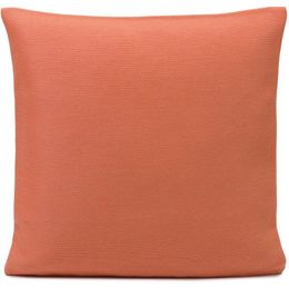 G&ouml;zze Dekokissen G&Ouml;ZZE "Rhodos" Gr. 2, rot (apricot, unifarben), B:50cm L:50cm, Obermaterial: 65% Polyacryl, 35% Polypropylen, Dekokissen_Sitzkissen_Kissenh&uuml;llen