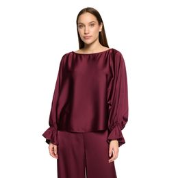 Satinbluse Vera Mont "Damen mit Fledermaus&auml;rmeln", Damen, Gr. 36, deep dahlia, Satin, Obermaterial: 100% Polyester, loose fit normal, U-Boot-Ausschnitt, Blusen