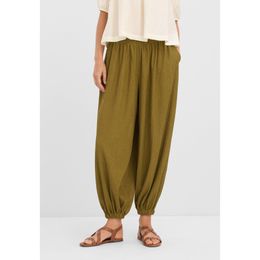 bonprix Haremshose aus strukturiertem Cr&ecirc;pe, gr&uuml;n, Gr.52/54 (XXL), Haremshose aus leicht strukturiertem Material mit elastischem Abschluss am Saumb&uuml;ndchen.