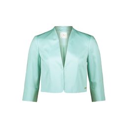 BETTY & CO Bolerojacke BETTY & CO "Damen unifarben", Damen, Gr. 40, blau (pastel turquoise), Obermaterial: 97% Baumwolle, 3% Elasthan; Futter: 100% Polyester, tailliert, &Auml;rmel mit &Auml;rmelschlitz, Jacken