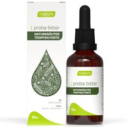 nupure Proba Bitter Naturkr&auml;uter Tropfen Forte - 24 Kr&auml;uterextrakte in einer ausgewogenen Bitterstoff-Tropfen-Formel - 50ml