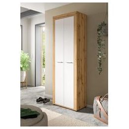 Garderobenschrank Home Affaire "AOSTA, TOPSELLER, H&ouml;he 191cm, 2 T&uuml;ren, 1 Boden, 1 Kleiderstange", braun (wotan eiche nachbildung), B:64cm H:191cm T:35cm, Holzwerkstoff, Schr&auml;nke, Garderobenschrank, Flurschrank, Kleiderschrank, Hochschrank, Garderobe, Flur, Schrank