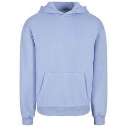 Kapuzenpullover Urban Classics "Urban Classics Fluffy Hoody", Herren, Gr. 4XL, powderblau, 70% Baumwolle, 30% Polyester, unifarben, normal, ohne Ausschnitt, Pullover Kapuzenpullover