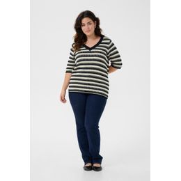 Kaffe Strickpullover Loose fit black offwhite