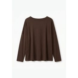 Viscose Oversize Longsleeve DUNKELBRAUN