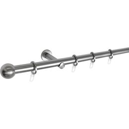 Gardinenstange mydeco "Ball" Gr. 1, silber (edelstahlfarben), L:120cm &Oslash;:16mm, Aluminium, Gardinenstangen