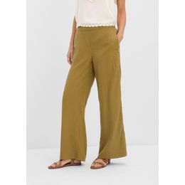 bonprix Palazzo-Hose aus Viskosemix, gr&uuml;n, Gr.48, Komfortable Palazzo-Hose mit Bequembund