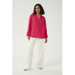 Kaffe Langarm-Bluse Regular fit Raspberry pink