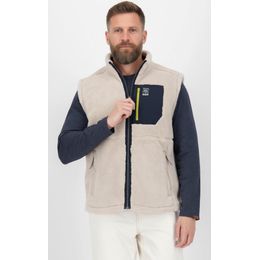 Sweatweste LPO "Sweatweste Raven Knit", Herren, Gr. M, wind chime, 100% Polyester, regular fit, Westen, mit Langhaarfleece
