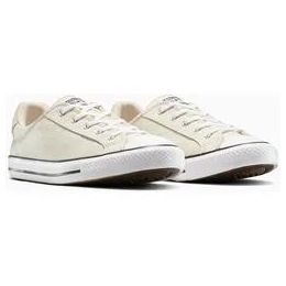 Sneaker Converse "CHUCK TAYLOR ALL STAR DAINTY LUCKY LEATHER", Damen, Gr. 38,5, schwarz-wei&szlig; (egret, schwarz, wei&szlig;), Leder, Schuhe Sneaker
