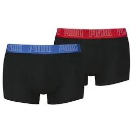 Trunk Puma "Puma MEN EVERYDAY TRUNKS 2P", Herren, Gr. XL, schwarz, various logo colors, Obermaterial: 95% Baumwolle, 5% Elasthan, k&ouml;rpernah, Unterhosen, mit Logobund