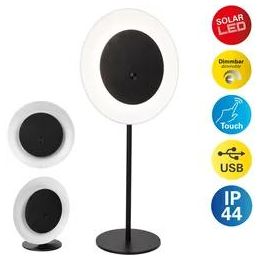 N&auml;ve LED Solarleuchte N&Auml;VE "Solan", wei&szlig;, B:11,8cm H:41,5cm L:20cm, Leuchten, 4in1 Akku-Solar-Tisch-H&auml;ngeleuchte, Touchschalter, USB, dimmbar