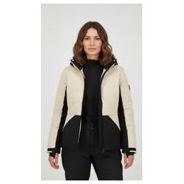 Skijacke Icepeak "Icepeak EVELETH", Damen, Gr. 42, cement, Obermaterial: 100% Polyester. Futter: 100% Polyester. Wattierung: 100% Polyester, regular fit h&uuml;ftlang, hoch geschlossener Ausschnitt, mit Klettverschluss,mit Windstopper,verstellbar, Jacken Skijacke, mit regulierbarer Kapuze und Stehkragen, verstellbare &Auml;rmelb&uuml;ndchen