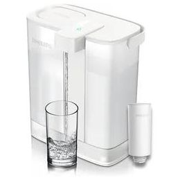 Wasserfilter Philips "(Philips Filterkartusche f&uuml;r Sofort-Wasserfilter)", wei&szlig;, Kunststoff, Filterkartuschen, Wasserfilter, 3 l Fassungsverm&ouml;gen, 1 l/min schneller Durchfluss, wiederaufladbar