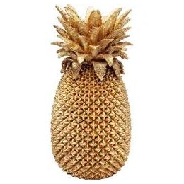Dekovase KARE DESIGN "Deko Vase Pineapple 50cm", gold (goldfarben), B:23,5cm H:50cm T:23,5cm, Vasen
