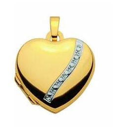 Adelia&acute;s Kette mit Anh&auml;nger ADELIA ́S "Schmuckset - Set mit Halskette 585 Gold Medaillon Anh&auml;nger", gold, Halsketten, Damen, Gold, Schmuckset - Set mit Halskette