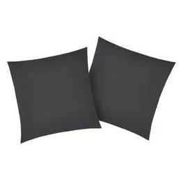 Kissenbez&uuml;ge OTTO HOME "Luisa", grau (anthrazit), B:40cm L:40cm, Renforc&eacute;, Renforc&eacute;, Kissenbez&uuml;ge, aus 100% Baumwolle, mit Rei&szlig;verschluss, atmungsaktiv, uni