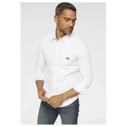 Levi's Jeanshemd LEVI'S "BATTERY HM SHIRT SLIM", Herren, Gr. XXL, N-Gr, wei&szlig; (reinwei&szlig;), Denim/Jeans, Obermaterial: 100% Baumwolle, unifarben, slim fit, Hemden Jeanshemd, mit Logobadge