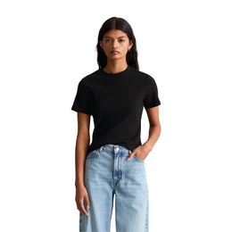Marc O'Polo T-Shirt MARC O'POLO DENIM "aus elastischem Bio-Baumwolle-Mix", Damen, Gr. XXL, schwarz, Obermaterial: 96% Baumwolle, 4% Elasthan, unifarben, Basic, slim fit, Rundhals, Shirts T-Shirt