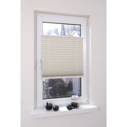Plissee Liedeco "Klemmfix Thermo" Gr. 1, beige, B:40cm H:130cm, Obermaterial: 100% Polyester, Plissees
