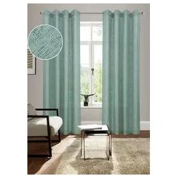 Gardine Bruno Banani "Jaden" Gr. 1, gr&uuml;n, B:140cm H:145cm, Polyester, Gardinen, Gardine, modern, zeitloser Schal, Leinenoptik