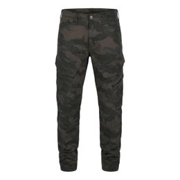 Cargohose Brandit "Brandit Herren Adven Slim Fit Cargo Pants", Herren, Gr. L, US-Gr&ouml;&szlig;en, schwarzcamo, 98% Baumwolle, 2% Elasthan, unifarben, normal, Hosen Cargohose