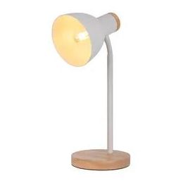 N&auml;ve N&Auml;VE Schreibtischlampe "Marie", wei&szlig;, 1, H: 36,5cm, 1 Stk., Leuchten, Fu&szlig; und Schirm z.T. aus Holz, Schirm flexibel beweglich, E14, Schreibtischlampe