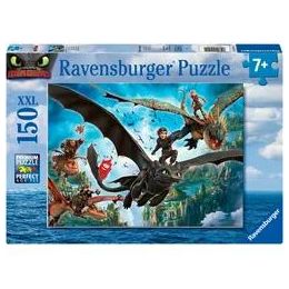 Puzzle Ravensburger "Dragons - Drachen und Helden", bunt, Puzzles, KinderB:49cm H:36cm, Pappe, Made in Germany, B:49cm H:36cm