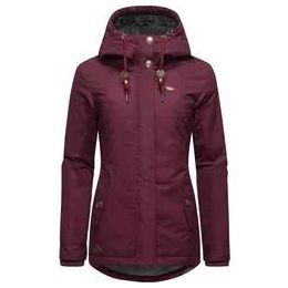 Winterjacke Ragwear "Monade", Damen, Gr. 6XL (52), rot (kastanienrot), Obermaterial: 65% Polyester, 35% Baumwolle. Futter: 100% Polyester. Wattierung: 100% Polyester, figurbetont Po-bedeckend, verstellbar Rippstrickb&uuml;ndchen mit Druckknopf, Jacken Winterjacke, Damen Winterparka mit Kapuze und m. Fleece gef&uuml;ttert