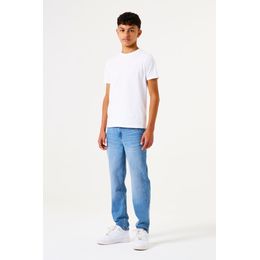 Dad-Jeans Garcia "Dalino", Kinder, Gr. 146, N-Gr, blau (med used 6656), Denim/Jeans, Obermaterial: 99% Baumwolle, 1% Elasthan, lang, Jeans, for Boys, mit Destroyed Effekten