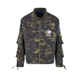 Allwetterjacke PEQUS "PEQUS PEQUS Aether Camo Jacket", Herren, Gr. L, gr&uuml;n, 100% Polyester, mehrfarbig, normal, amerikanischer Ausschnitt, Jacken