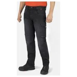 Workerjeans HERO by John Medoox "CALGARY Denim Basic Workwear Arbeits-Cargojeans", Herren, Gr. 52, L&auml;nge 32, blau (schwarz denim), Denim/Jeans, 99% Baumwolle, 1% Elasthan, regular fit lang, Jeans, Arbeits-Cargojeans Denim / Jeansf&uuml;r Herren