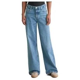Marc O'Polo Bootcut-Jeans MARC O'POLO "aus Organic-Cotton-Polyester-Stretch", Damen, Gr. 33, L&auml;nge 32, light blau, Obermaterial: 90% Baumwolle, 9% Polyester, 1% Elasthan, unifarben, bootcut fit normal, Jeans