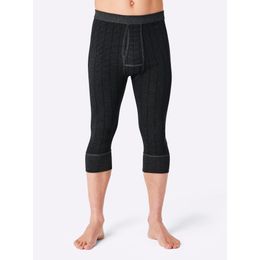 w&auml;schepur Lange Unterhose W&Auml;SCHEPUR, Herren, Gr. 5, 2 Stk., schwarz (anthrazit, grau), 75% Baumwolle, 25% Polyester, Unterhosen Lange Unterhose