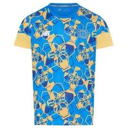 Trainingsshirt New Balance "BAYER 04 LEVERKUSEN MATCH JERSEY", Herren, Gr. S, blau oasis, Obermaterial: 100% Polyester, Shirts, f&uuml;r Erwachsene, Kurzarmdesign, schnell trocknend, atmungsaktiv