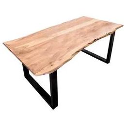 SIT-M&Ouml;BEL Esstisch SIT "Baumkantentisch aus Massivholz", beige (natur), B:120cm H:77cm T:80cm, Tische, Rechteckiger Esstisch Esstisch Holz-Esstische K&uuml;chentisch, Tischplatte aus Akazie mit Baumkante wie gewachsen