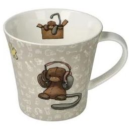 Tasse Goebel "Coffee-/Tea Mug Anouk - Alle lieben Affi", bunt, B:10cm H:9,5cm, Porzellan, Trinkgef&auml;&szlig;e, Tasse