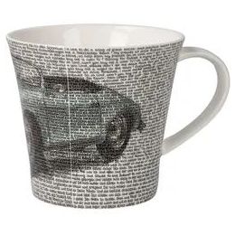 Tasse Goebel "Coffee-/Tea Mug Saxa- Porsche 356 Auratium Green", bunt, B:10,5cm H:9,5cm, Porzellan, Trinkgef&auml;&szlig;e, Tasse