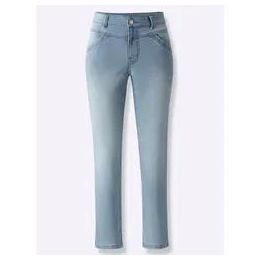 Bequeme Jeans Inspirationen, Damen, Gr. 25, Kurzgr&ouml;&szlig;en, blau, bleached, 81% Baumwolle, 17% Polyester, 2% Elasthan, unifarben, 7/8-L&auml;nge, Jeans