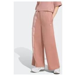 Sporthose Adidas ORIGINALS "OFF PLACED 3-STREIFEN WEITE", Damen, Gr. XS, N-Gr, warm clay, normal, gr., Obermaterial: 53% Baumwolle, 47% Polyester, Hosen Sporthose, asymmetrische 3-Streifen, f&uuml;r Lauftraining, lockere Passform