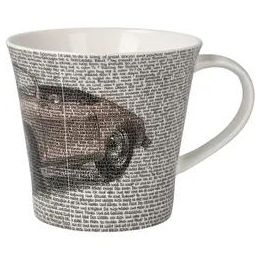 Tasse Goebel "Coffee-/Tea Mug SAXA - Porsche 356 Rubyred", bunt, B:10,5cm H:9,5cm, Porzellan, Trinkgef&auml;&szlig;e, Tasse