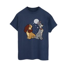 Disney - "Lady And The Tramp" T-Shirt f&uuml;r Damen (Marineblau)