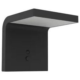 LED Solarleuchte Eglo "Spiante Wandlampe, Solarlampe, Au&szlig;enlampe aus Kunststoff, IP44, Lampe", schwarz, H:14cm L:14cm, Leuchten, Solarleuchte - L14 x H14 x AL14 cm - schwarz - 6,5W inkl.