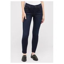 Slim-fit-Jeans Angels "SKINNY", Damen, Gr. 34, L&auml;nge 28, blau (schwarz indigo used), Denim/Jeans, Obermaterial: 91% Baumwolle, 6% Polyester, 3% Elasthan, slim fit, Jeans Slim-fit-Jeans