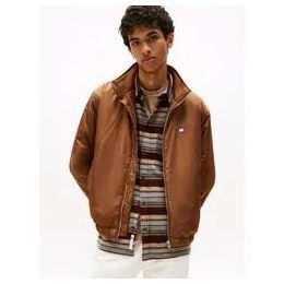 Tommy Hilfiger Blouson TOMMY JEANS "TJM ESSENTIAL PADDED JACKET EXT", Herren, Gr. XL, pecan nut, Web, Obermaterial: 100% Polyester. Futter: 100% Polyester, regular fit, elastischer Bund, Jacken Blouson, Freizeitjacke, &Uuml;bergangsjacke gl&auml;nzend, Stretchb&uuml;ndchen, Stehkragen