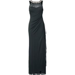 Heine Damen Abendkleid mit Schmucksteinen schwarz Gr&ouml;&szlig;e 38