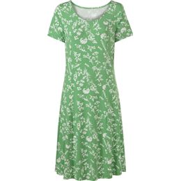 CR&Eacute;ATION L Damen Jerseykleid im floralen Muster apfel-ecru-bedruckt Gr&ouml;&szlig;e 40