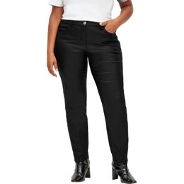 sheego Damen Thermohose in schmaler Form, beschichtet schwarz Gr&ouml;&szlig;e 50